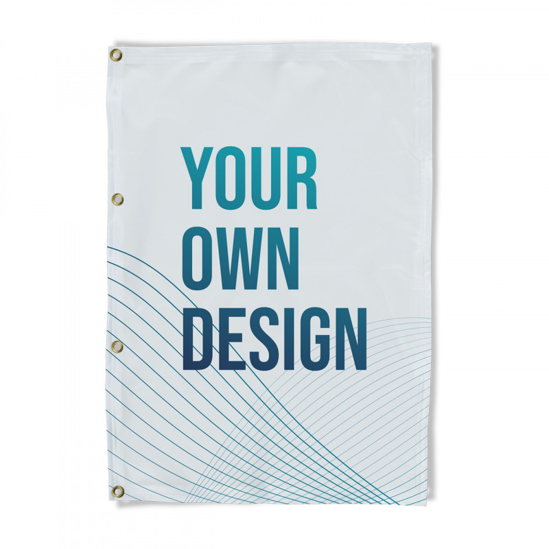 Flag with eyelets, without sleeves