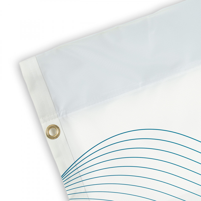 Flag with eyelets on the left and sleeves | Adivin Beach Flag